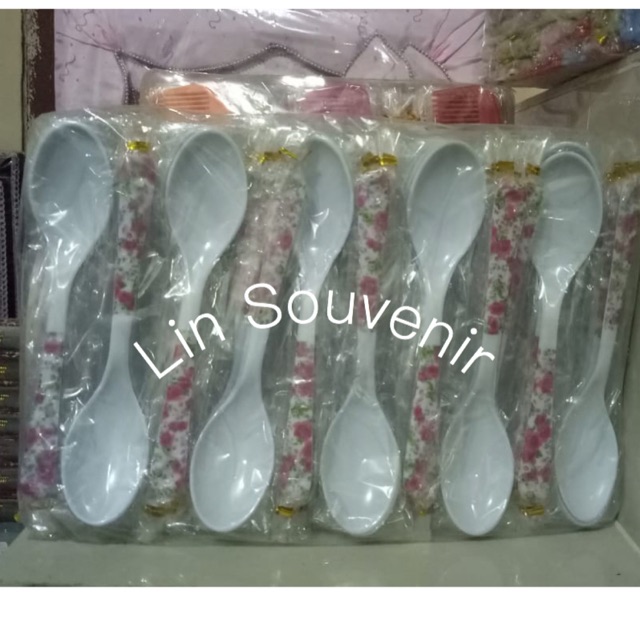 Jual Souvenir Sendok Melamin Shabby Kemasan Plastik | Shopee Indonesia