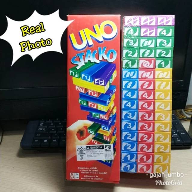 Jual Uno Stacko Mainan Menyusun Balok Tower Blocks Building Menara ...