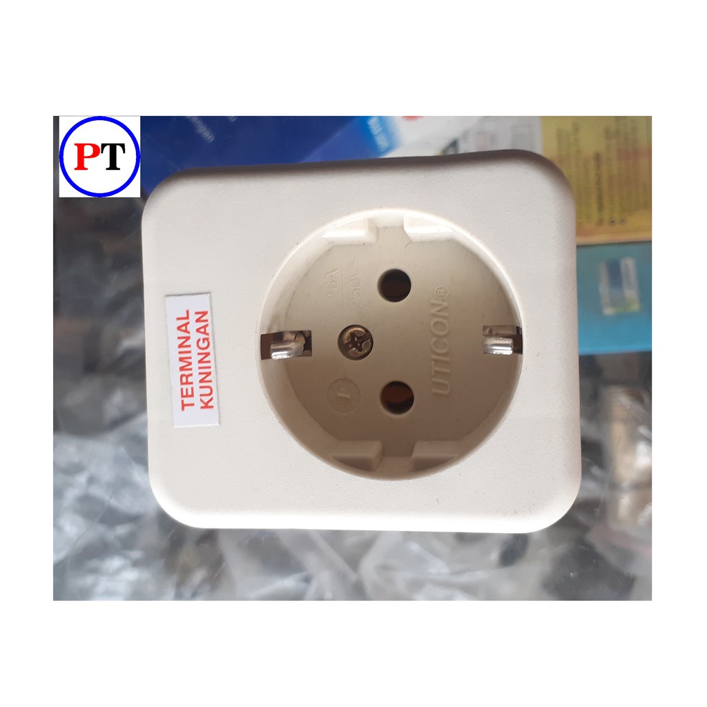 Jual UTICON STOP KONTAK Colokan Listrik Terminal Kuningan Ready 1,2,3,6 ...