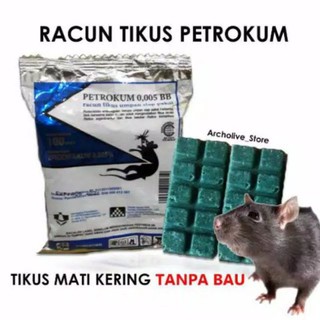 Jual Racun Tikus Petrokum 100 gram mati kering 0,005 BB insektisida ...