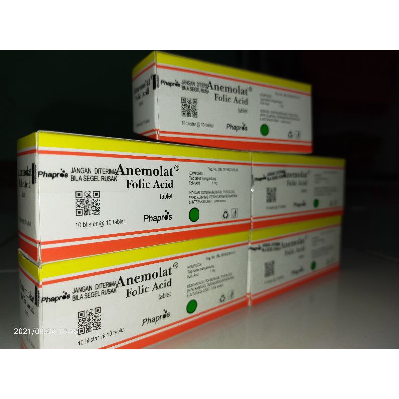 Jual Anemolat // Asam Folat // Folic Acid | Shopee Indonesia
