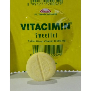 Jual Suplemen Vitacimin Sweetlet Isi 2 Tablet Vitamin C Jeruk | Hisap ...