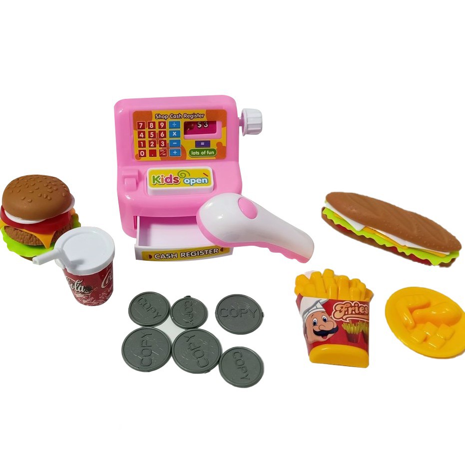 Jual mainan kasir KFC Lk15 casir & kfc / mainan kasir kasiran set ...