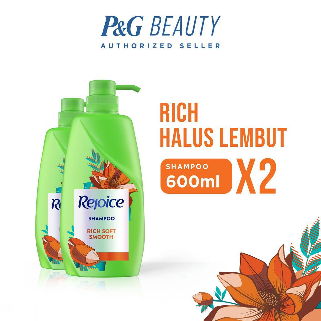 Jual Rejoice Shampoo Rich Halus Lembut 600 mL x 2 | Shopee Indonesia