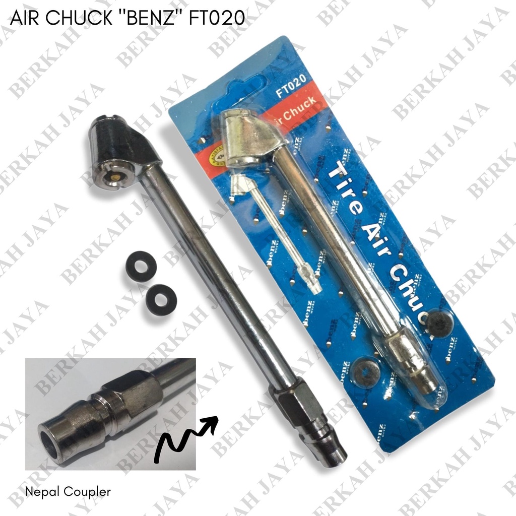 Jual Air Chuck / Pengisi Angin BENZ FT020 Tire Air Chuck Dual Chuck ...