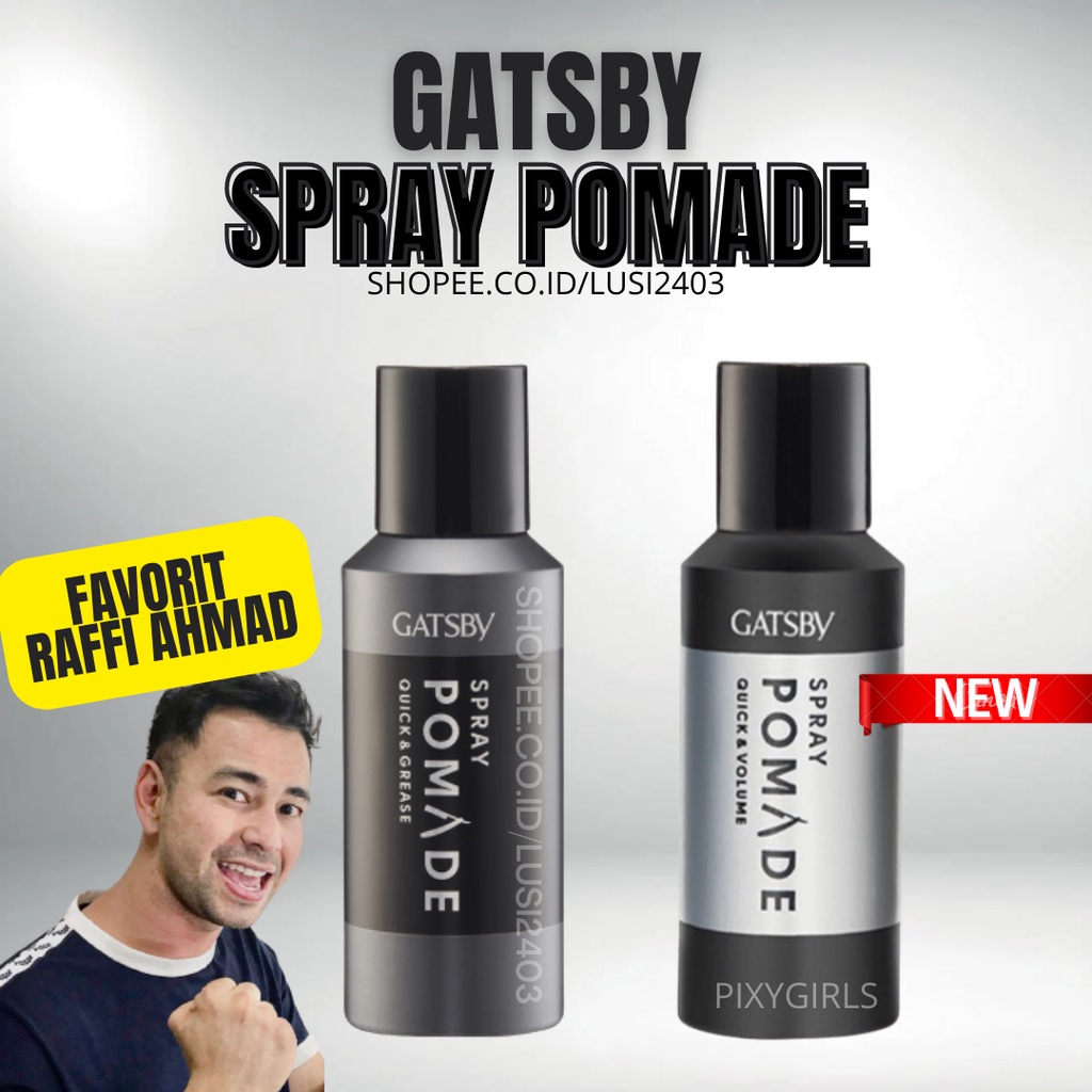 Jual Gatsby Spray Pomade Quick & Grease Pomade Raffi Ahmad | Shopee ...