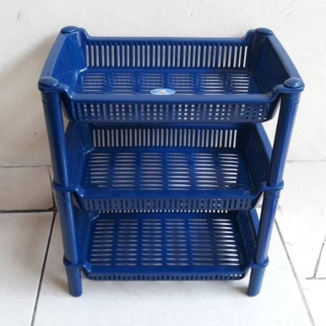 Jual Rak Mini Plastik Segi susun 3 / Rak Plastik Segi Kecil Serbaguna ...