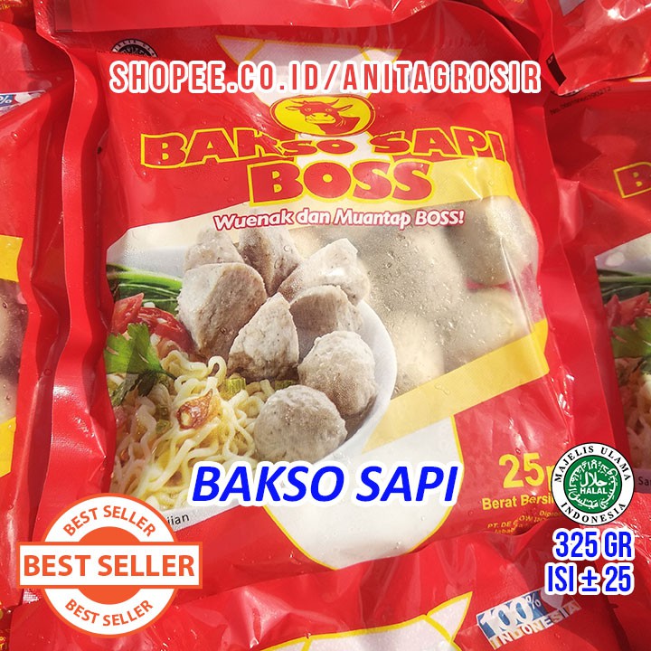 Jual Bakso Sapi BOSS isi 25 Baso 325gr paling Enak | Shopee Indonesia