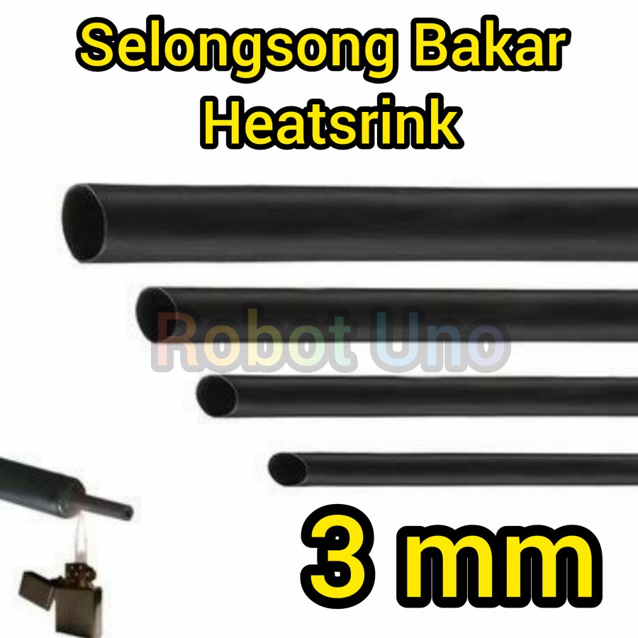 Jual Selang Bakar 3mm Heatsrink Per Meter Selongsong Selang Bakar ...