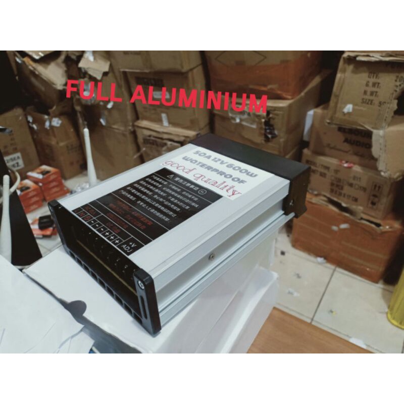 Jual power supply box 50A 12v outdoor 600w waterproof trafo lampu led ...