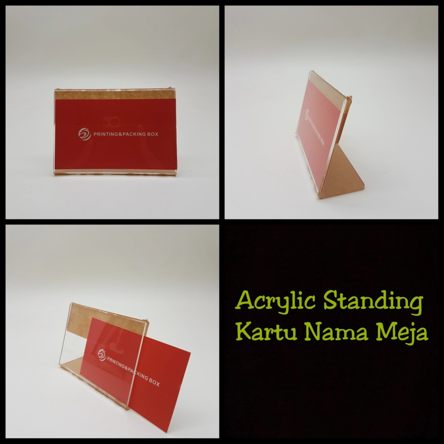 Jual Acrylic Akrilik Standing / Akrilik Kartu Nama Meja Akrilik Stand ...