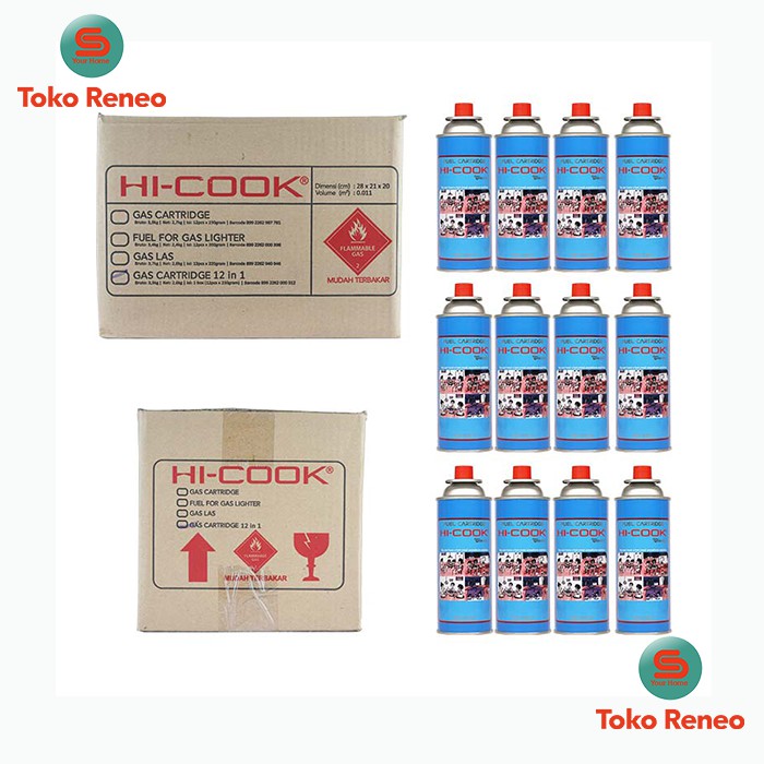 Jual Hi-Cook Gas Cartridge 12 in 1 (1 Dus isi 12 pcs) | Shopee Indonesia