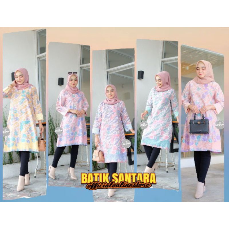 Jual Tunik Batik Soft Modern Seragam Kantor Guru Terbaru M L XL XXL JUMBO Big Size | Shopee ...