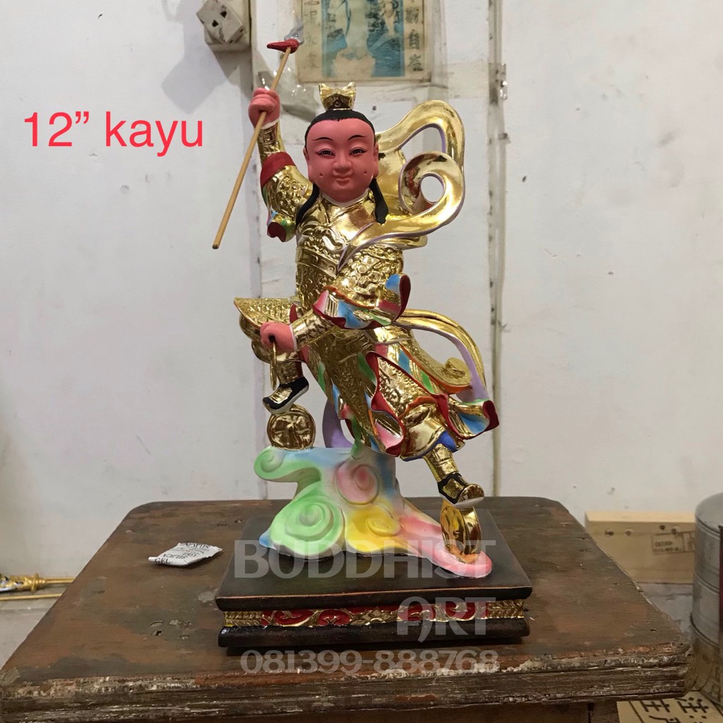 Jual Patung Dewa Naca Naca Nazha locia lo chia 12 inch kayu | Shopee ...