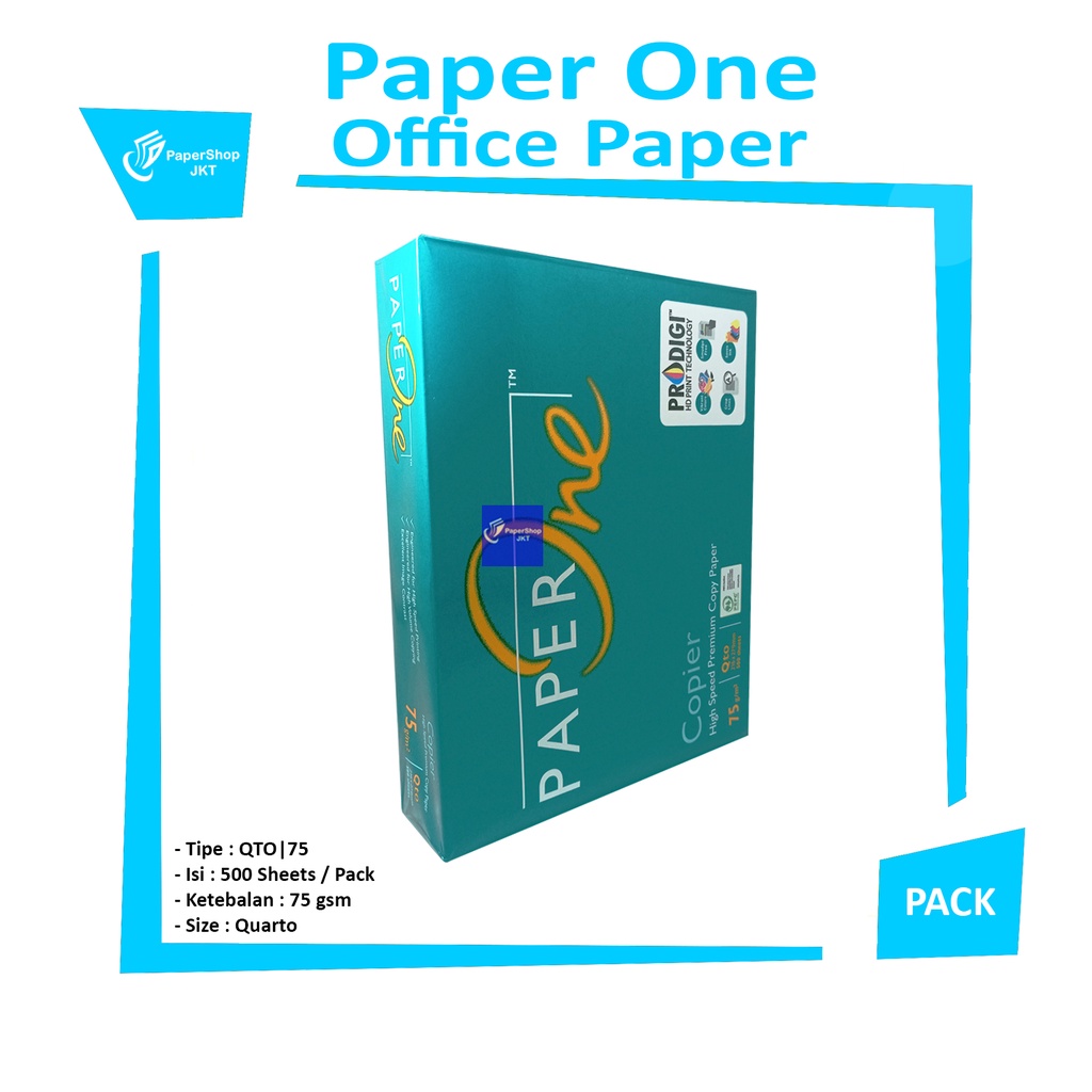 Jual PaperOne Q4 75 Gram Office Paper Print 1 Rim | Shopee Indonesia