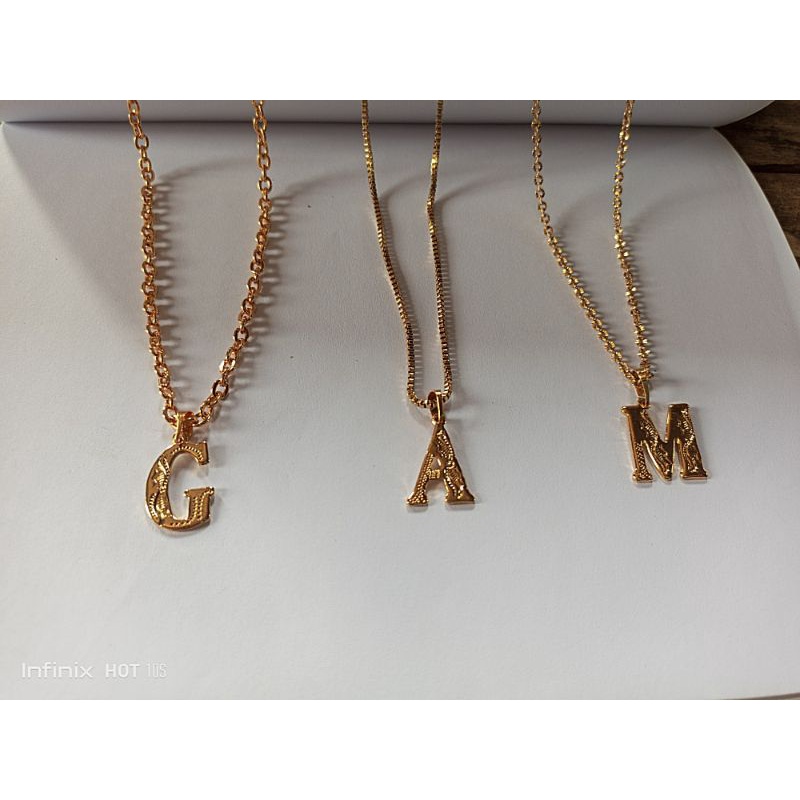Jual Kalung Huruf Alfabet Inisial, Anti Karat, Lapis Mas, Huruf Lengkap ...