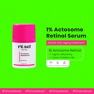 Jual RESET THE SKIN - 1% Actosome Retinol Serum - 30ml Indonesia|Shopee ...