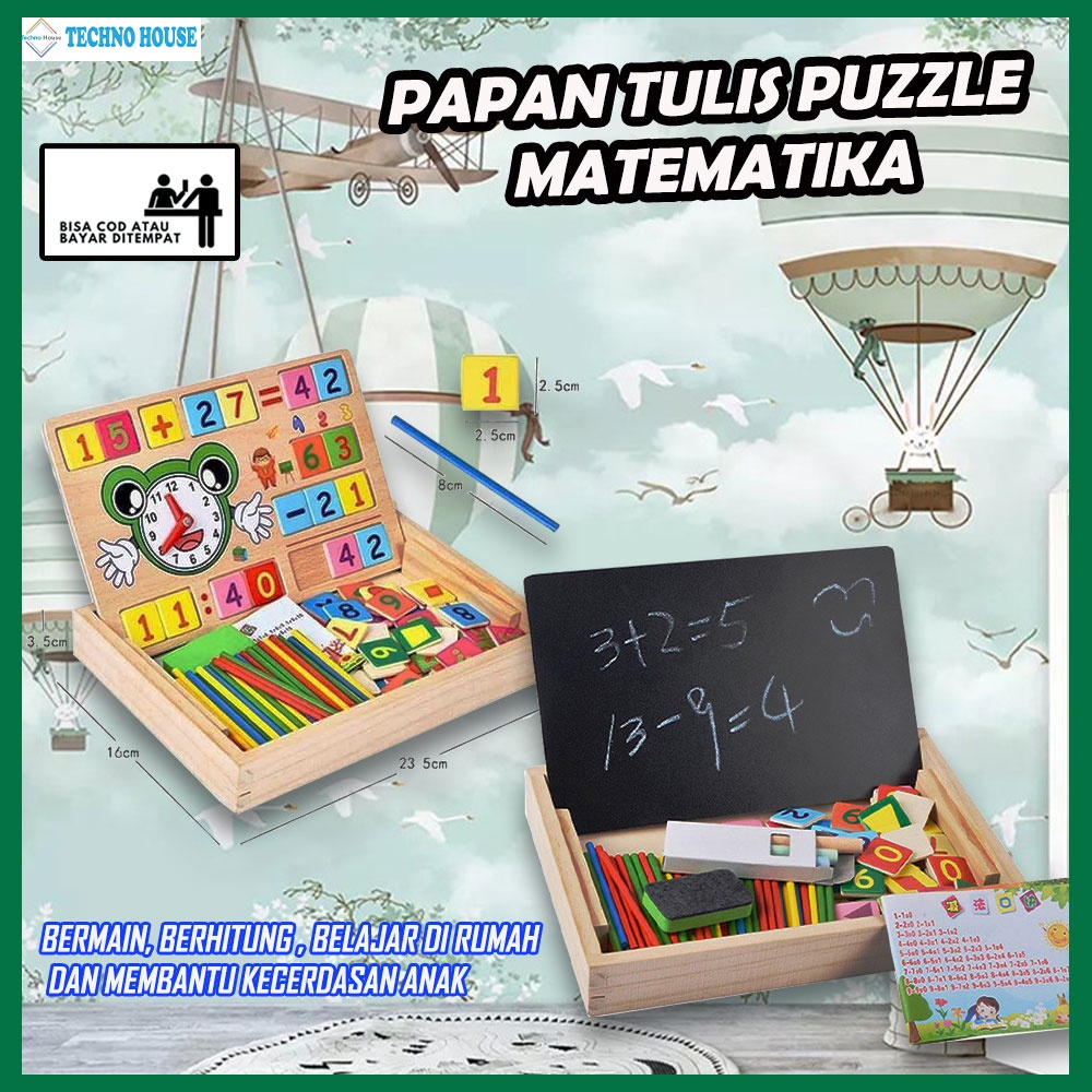 Jual Puzzle Box Edukasi Matematika + Papan Black Board | Shopee Indonesia
