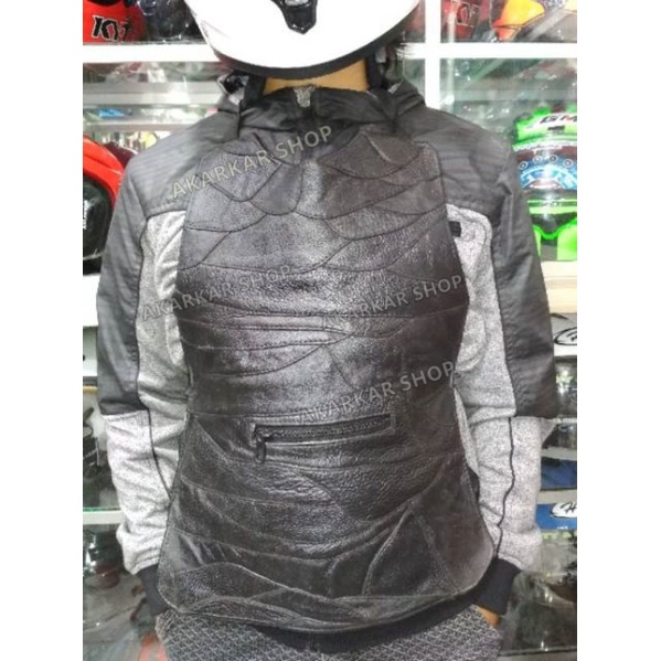 Jual Rompi Motor Kulit Asli Rompi Pelindung Dada Kulit Hitam Rompi ...