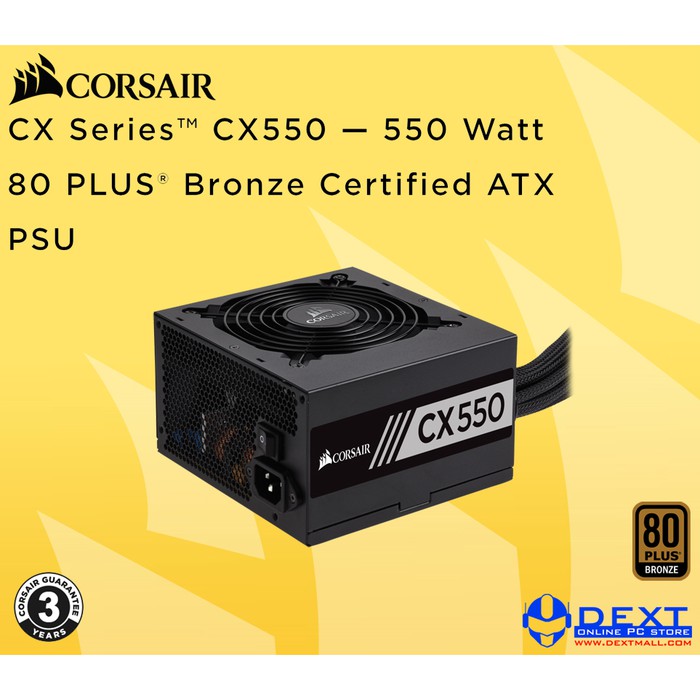 Corsair CX Series 550W - Corsair CX550 550Watt - 80+ Bronze | Shopee ...