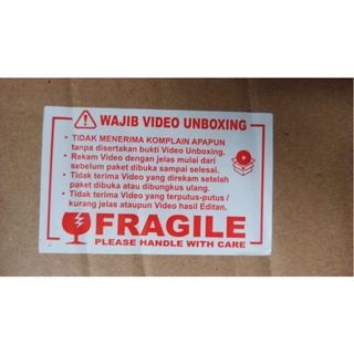 Jual Sticker / Stiker Unboxing Fragile Roll 8cm x 5cm - Stiker Wajib ...