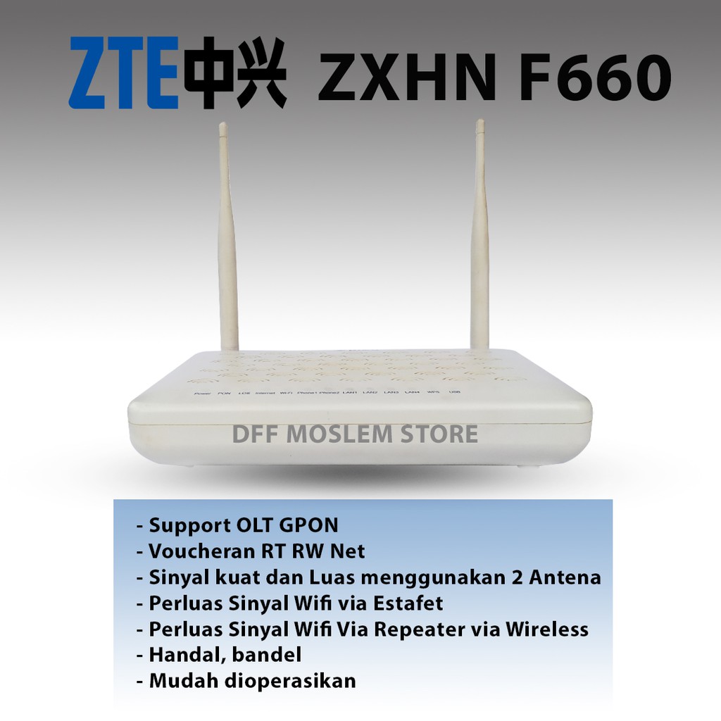 Jual Modem Wifi Router ZTE ZXHN F660 V5 ONT GPON ONU Voucheran Lancar Jaya | Shopee Indonesia