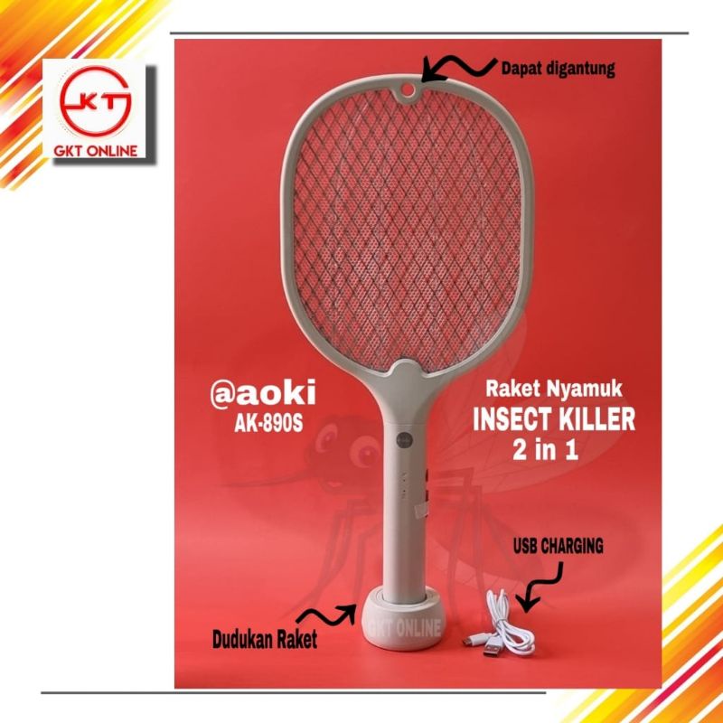 Jual Raket Nyamuk Aoki Ak-890S 2 in 1 Insect Killer Indonesia|Shopee Indonesia