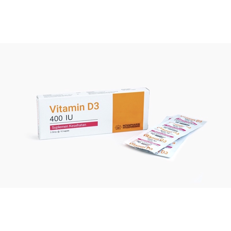 Jual Vitamin D3 400 IU (Novapharin) - strip 10 tablet murah | Shopee ...