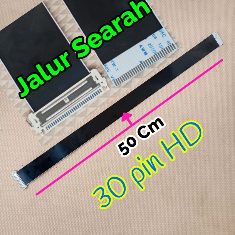 Jual KABEL LVDS 30 PIN HD SEARAH PANJANG 50 CM | Shopee Indonesia