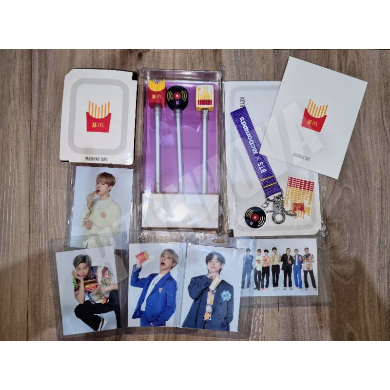 Jual BTS X MCD OFFICIAL MERCH MASK TAPE, PEN, KEYRING, STICKER, PHOTOCARD (RM JHOPE JIMIN ...