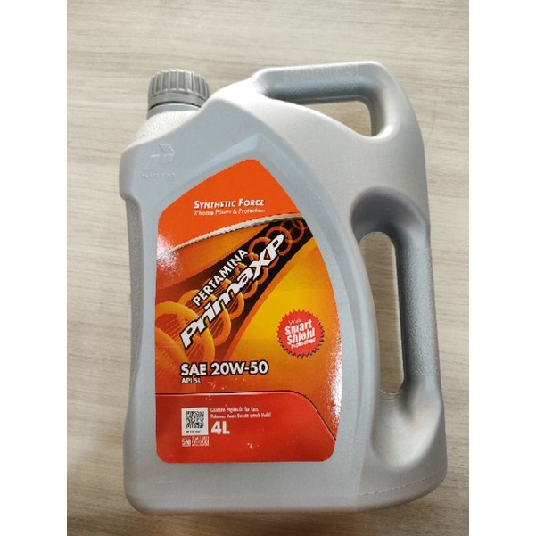 Jual oli mesin mobil prima xp smart shield API SL SAE 20W50 4L 4000ml ...