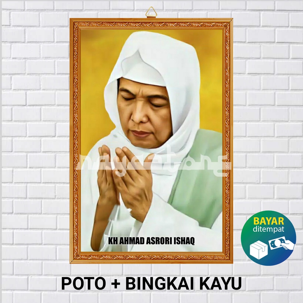 Jual POSTER POTO + BINGKAI KH AHMAD ASRORI ISHAQ / POSTER KH AHMAD ...