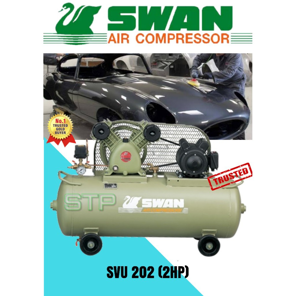 Jual Swan 2 HP SVU-202 Kompresor Angin Automatic Dengan Motor Jiayu 2 ...