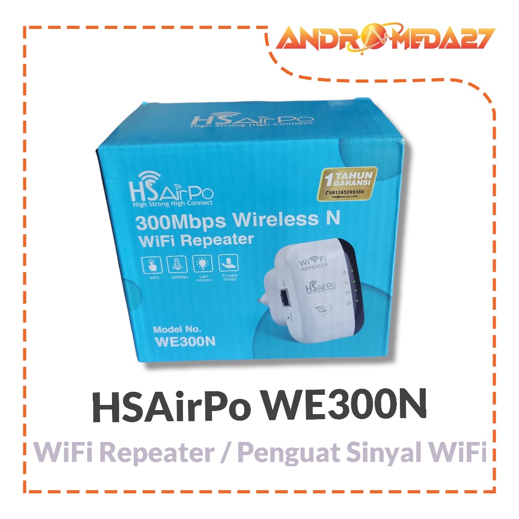 Jual WIFI EXTENDER HSAIRPO WE300N WIRELESS N RANGE EXTENDER 300Mbps ...