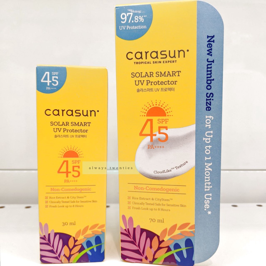 Jual Carasun Solar Smart UV Protector SPF45 PA++++ 30ml | Shopee Indonesia