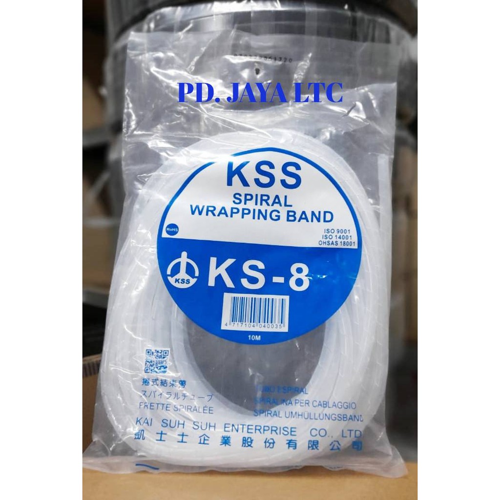 Jual KSS Pelindung kabel Ukuran 8mm KS8 - Spiral Wrapping Band KS-8 10Meter | Shopee Indonesia