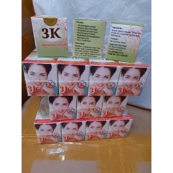 Jual CREAM 3K WHITENING SPECIAL SUPER ( 1 ) | Shopee Indonesia