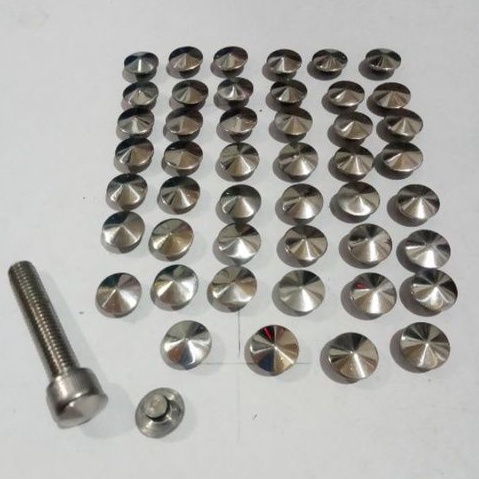 Jual Kancing tutup baut L stanlis krom dan warna, baut ukuran drat 12/L ...