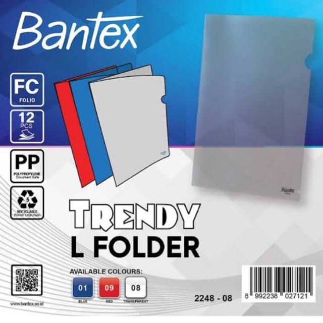 Jual MAP L TRANSPARANT BANTEX 2248 | CLEAR SLEEVE F4 | MAP PLASTIK ...