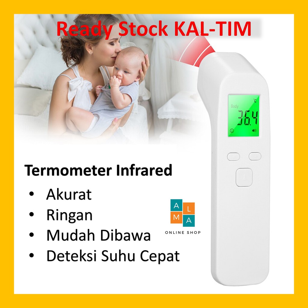Jual Thermogun Termometer Termogan Pengukur Suhu Tubuh Ready Stock ...