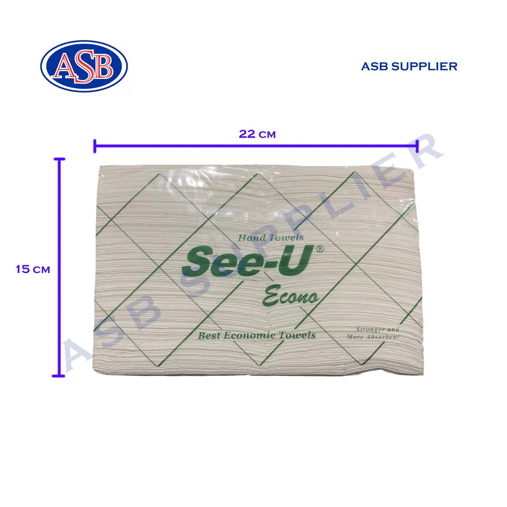 Jual Tissue Hand Towel Econo Multifold Merk See-U (140 Sheets) | Shopee ...
