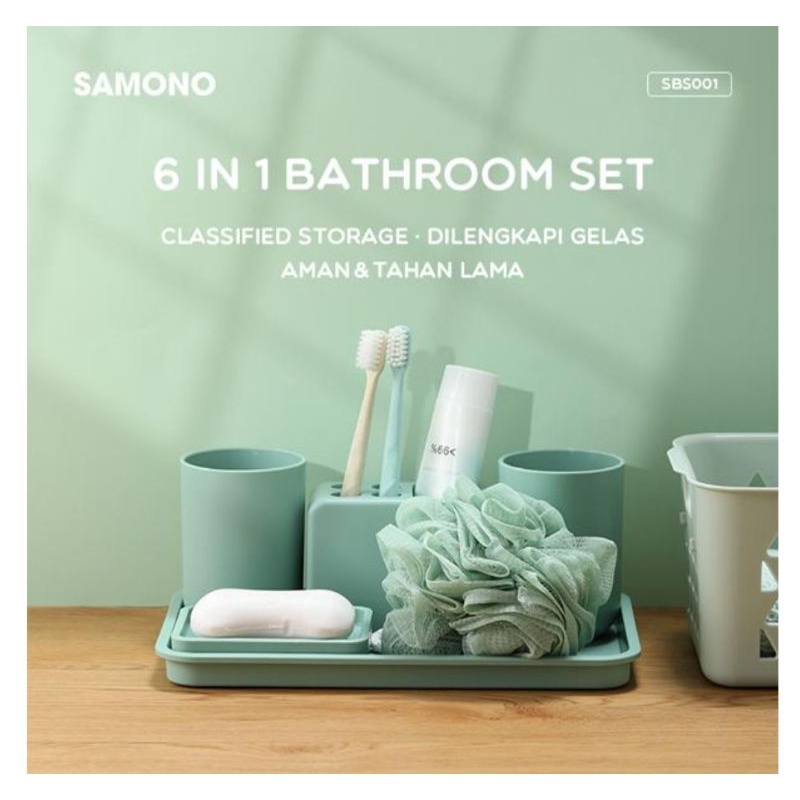 Jual ALAT MANDI SET ( SET ISI 6 ) SAMONO SBS001 | Shopee Indonesia