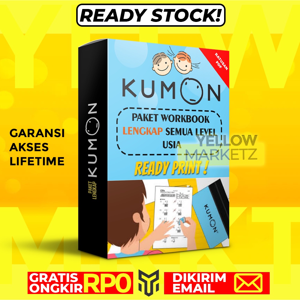 Jual PAKET WORKBOOK KUMON LENGKAP - Semua Level Usia 2-8 THN - Materi Soal Belajar Anak Print ...