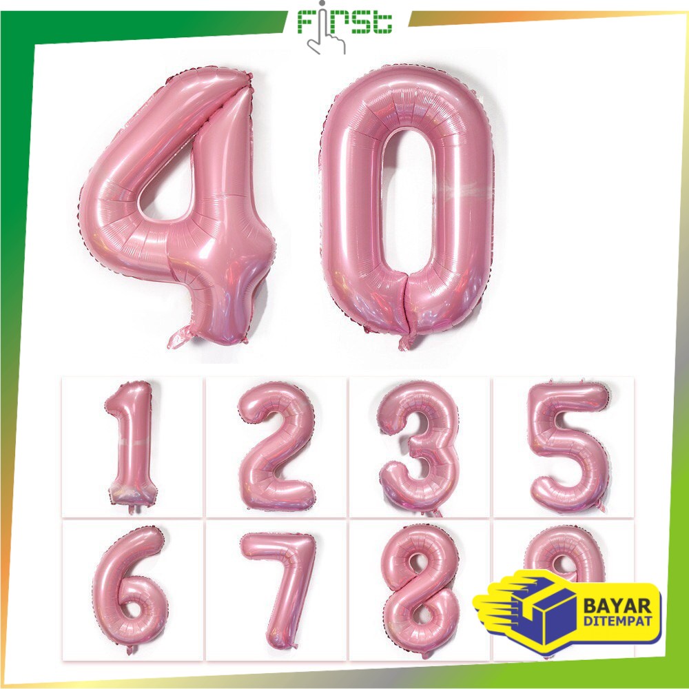 Jual FH-C390 Balon Foil Huruf Rosegold A-Z Balon Foil Angka 0-9 ...