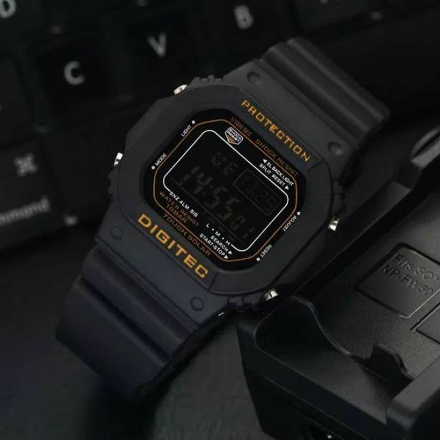 Jual Jam Tangan Pria/Wanita Digitec 2024 Hitam Gold Original Strap ...