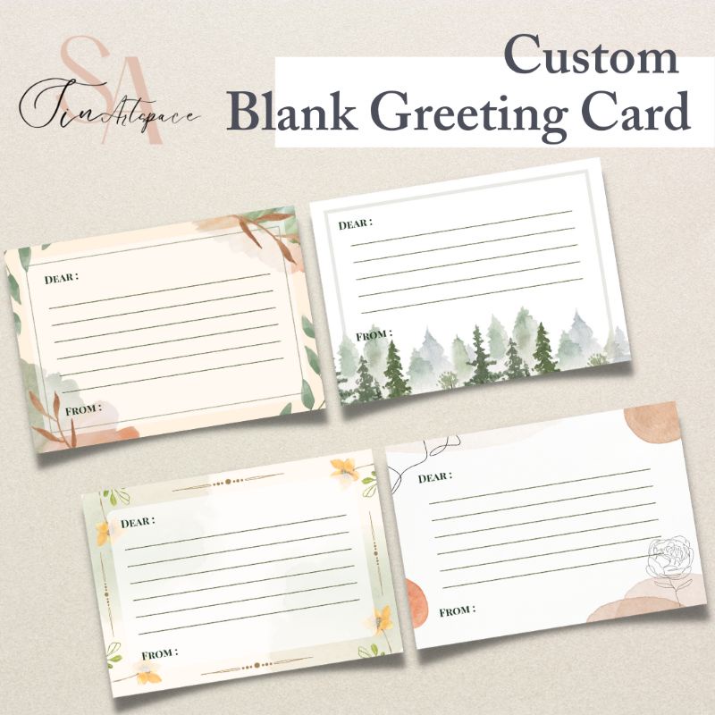 Jual Cetak Kartu Ucapan Kosong, Custom Blank Greeting Card Indonesia ...