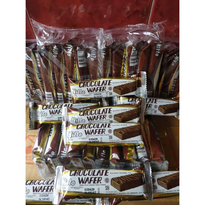 Jual Nitto Chocolate wafer wafer coklat berlapis coklat nissin waffer ...