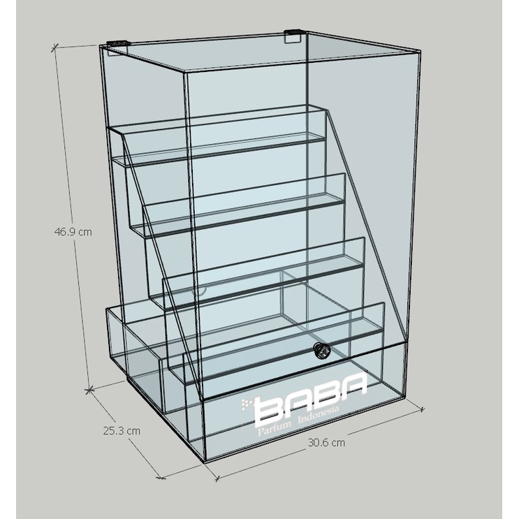 Jual Rak Akrilik / Rak Parfum / Tempat Penyimpanan Parfum / Box Akrilik ...