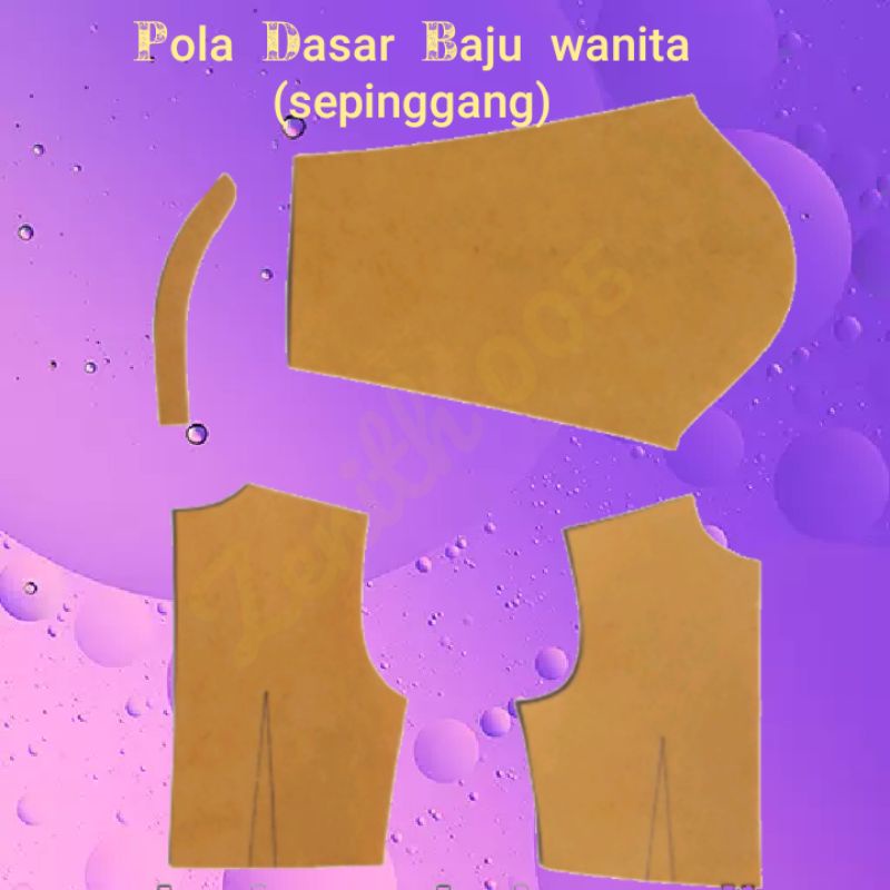 Jual Pola Instan Pola Dasar Baju Wanita Potongan Pinggang | Shopee Indonesia