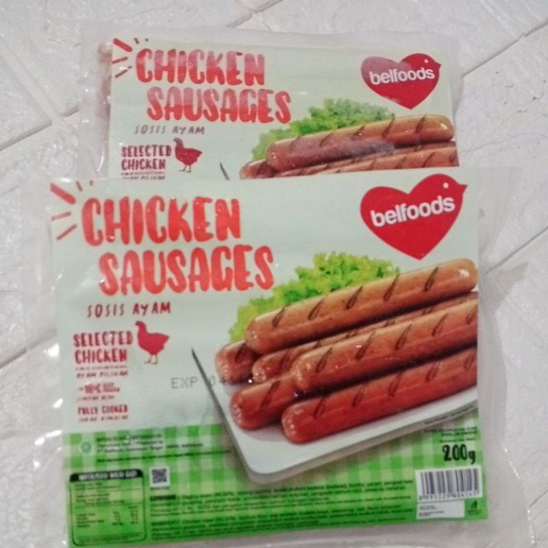 Jual Belfoods sosis ayam 200gr / sosis enak/ Frozen food/ chicken ...